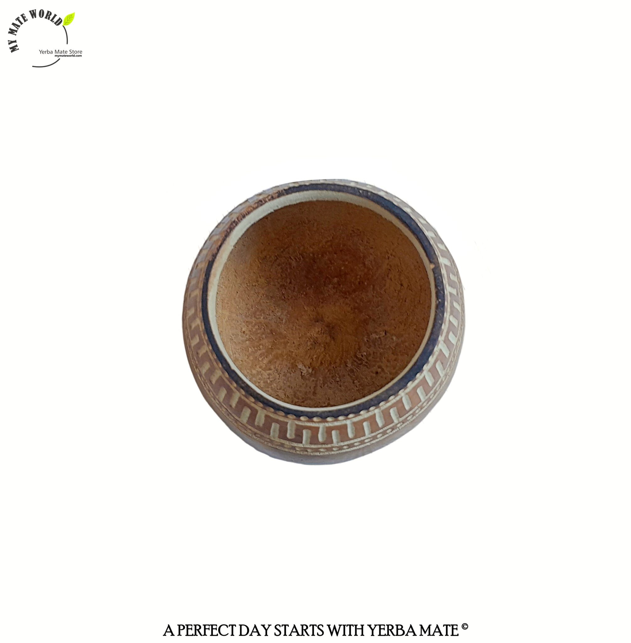 Handcrafted "Natural Greek" Pattern Yerba Mate Gourd - Only One | Yerba ...