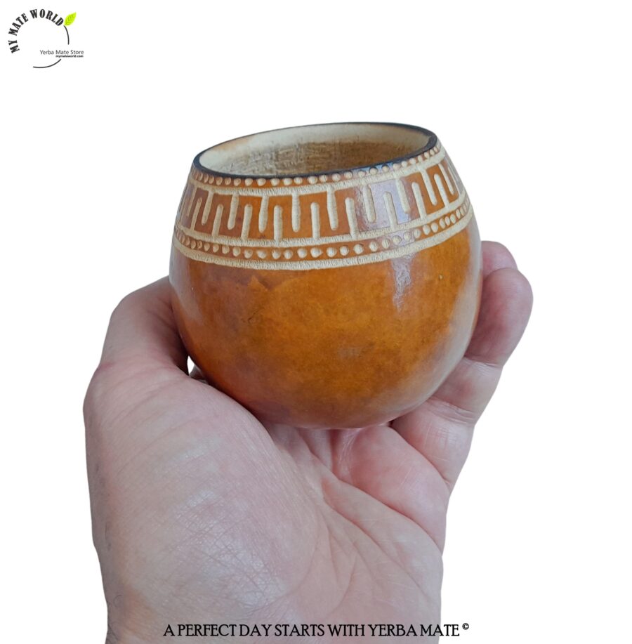 Handcrafted "Natural Greek" Pattern Yerba Mate Gourd - Only One | Yerba ...
